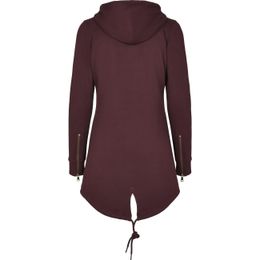 Urban Classics Damen Sweatjacke "Urban Classics Damen Ladies Sweat", braun, Gr. S, unifarben, 63% Baumwolle, 37% Polyester, Sweatjacken