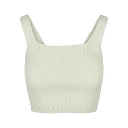 Tanktop Urban Classics "Urban Classics Damen Ladies Cropped Knit Top", Damen, Gr. M, lightmint, 35% Polyacryl, 35% Viskose, 30% Polyamid, unifarben, slim fit, Tops Tanktop