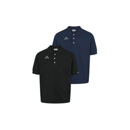 Kappa Herren Kurzarmhemd "Kappa Polo KMLogo Maltaxita 2-Pack", schwarz, Gr. S, Obermaterial: 100% Baumwolle, Hemden