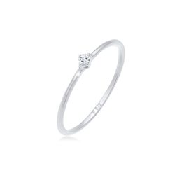 Elli Premium Damen Verlobungsring "Stapelring Topas Solit&auml;r Verlobung 925 Silber", 58mm, Silber 925 (Sterlingsilber), silber, Silber 925