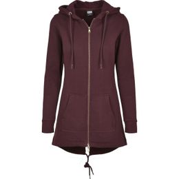 Urban Classics Damen Sweatjacke "Urban Classics Damen Ladies Sweat", braun, Gr. M, unifarben, 63% Baumwolle, 37% Polyester, Sweatjacken