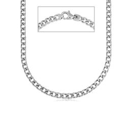 Firetti Damen Edelstahlkette "Schmuck Geschenk Halskette Panzerkette, Geburtstag Weihnachten", 50, Edelstahl, L: 50 60 B: 4mm, silber, Edelstahl,