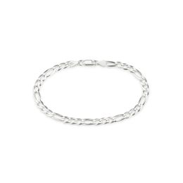Bruno Banani Herren Armband "Schmuck Geschenk Silber 925 Armschmuck Armkette Figarokette", 21, Silber 925 (Sterlingsilber), silber, Silber 925