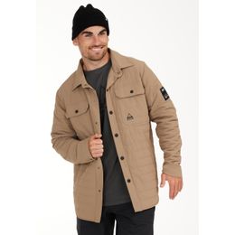 SOS Herren Outdoorjacke "Jackson", braun, Gr. S, unifarben, 92% Nylon, 8% Elasthan, Jacken, mit wasserabweisender Funktion