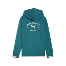 Puma Sweatshirt Jungen Gr&ouml;&szlig;e 164 cyanblau / wei&szlig;