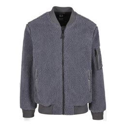 Brandit Herren Allwetterjacke "Brandit MA1 Sherpa Jacket", grau, Gr. L, unifarben, 100% Polyester, Jacken