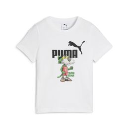 Puma Jungen T-Shirt "Super Puma Graphic T-Shirt Jungen", wei&szlig;, Gr. 104, bedruckt, 100% Baumwolle, Shirts