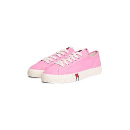 Tommy Jeans Damen Plateausneaker "ARCHIVE Y2K", Gr. 40, pink, Textil, unifarben, Schuhe, Freizeitschuh, Halbschuh, Schn&uuml;rer im Retro-Look mit Label