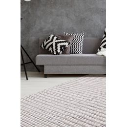 Teppich Calo-deluxe, B:200cm H:10mm L:290cm, beige, Viskose, Wolle, Wohnzimmer, Teppiche, "Bature 200", Wolle mit Viskose und Fransen, Wohnzimmer