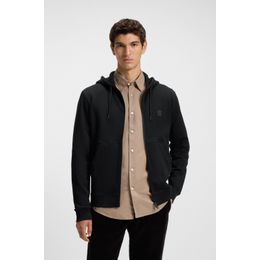 BOSS Orange Herren Kapuzensweatjacke "Zetalky", schwarz, Gr. 5XL, unifarben, Sweatware, Obermaterial: 100% Baumwolle, Sweatjacken, mit K&auml;ngurutasche