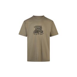 Cleptomanicx Herren T-Shirt "Classic Tee Got the Goods", braun, Gr. M, bedruckt, 100% Baumwolle, Shirts, mit lockerem Schnitt