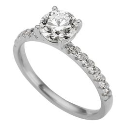 Firetti Damen Goldring "Schmuck Geschenk Gold 333 Vorsteckring Verlobung Solit&auml;r Lab Grown", 17, 1,54 VS = sehr kleine Einschl&uuml;sse, Diamanten