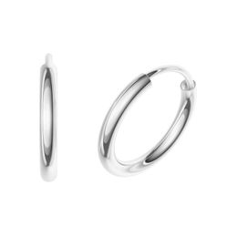 Firetti Damen Paar Creolen "Schmuck Geschenk Silber 925 2,0 mm breit", 15, Silber 925 (Sterlingsilber), silber, Silber 925 (Sterlingsilber),