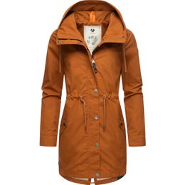 Ragwear Damen Parka "Canny", braun, Gr. XS, Obermaterial: 65% Polyester, 35% Baumwolle; Innenfutter: 100% Polyester, Jacken, stylische &Uuml;bergangsjacke
