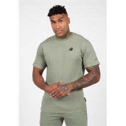 GORILLA WEAR Herren Funktionsshirt "Leon", gr&uuml;n, Gr. S, unifarben, 100% Baumwolle, Shirts, aus weichem, hautfreundlichem Material