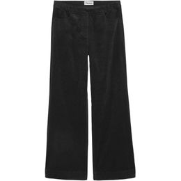 bonprix Damen Cordhose, schwarz, Gr. 54, Obermaterial: 98% Baumwolle, 2% Elasthan, Hosen, Loose Fit, High-Waist-Design, mit Bequembund