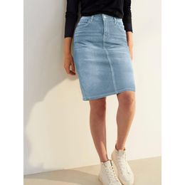Inspirationen Damen Jeansrock, blau, Gr. 52, unifarben, 99% Baumwolle, 1% Elasthan, R&ouml;cke