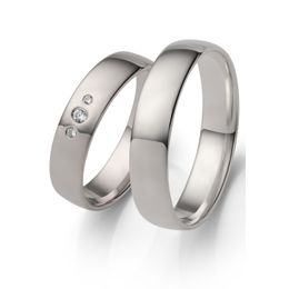 Firetti Damen Trauring "Schmuck Geschenk Hochzeit Ehering "LIEBE"", 55,mit Zirkonia, Silber 925 (Sterlingsilber), 5mm, silber, Silber 925