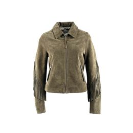 still nordic Damen Outdoorjacke "still nordic Jacket Janis"olive, Gr. XL, Obermaterial: 100% Leder, Jacken