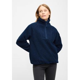 Derbe Damen Fleecejacke "Kuschelby Troyer", blau, Basic, Gr. 46, Obermaterial: 100% Polyester, Jacken, Fleecepullover, Halfzip, warm, gem&uuml;tlich