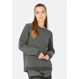 WHISTLER Damen Strickpullover "Borge", grau, Gr. 36, bedruckt, 70% Polyacryl, 30% Wolle, Pullover, aus stilvollem und w&auml;rmendem Strick