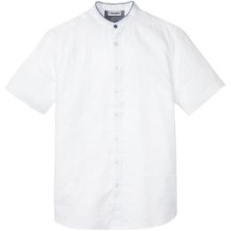 bonprix Herren Kurzarmhemd "Kurzarmhemd aus reinem Leinen", wei&szlig;, Gr. 49, unifarben, Obermaterial: 55% Leinen, 45% Baumwolle, Hemden, Regular fit,