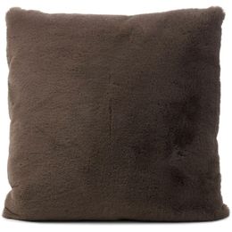 G&ouml;zze Dekokissen G&Ouml;ZZE, B:60cm L:60cm, grau, Polyester, Dekokissen_Sitzkissen_Kissenh&uuml;llen, "Fellimitat-Kissen"