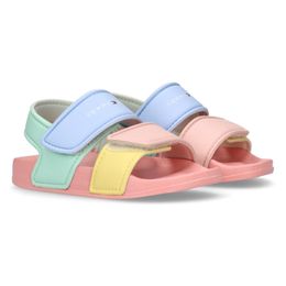 Tommy Hilfiger Kinder Sandale, Gr. 28, bunt, Synthetik, colorblocking, Schuhe, Badeschuh, Sandale, Wasserschuh mit Klettverschl&uuml;ssen
