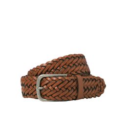Jack & Jones JACK & JONES Herren Lederg&uuml;rtel "JACJOE BRAIDED LEATHER BELT"cognac, Gr. 95, unifarben, Leder, G&uuml;rtel