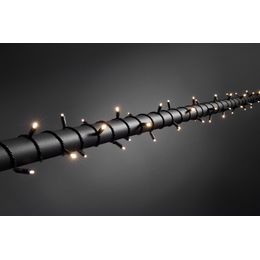 Konstsmide LED-Lichterkette, schwarz, Dioden 120 Stk. Flammen 120 Stk., Kabell&auml;nge 10m x Gesamtl&auml;nge 21,9m, Lichterketten, Micro LEDs, schutzisoliert/umgossen, 120 warm wei&szlig;e Dioden