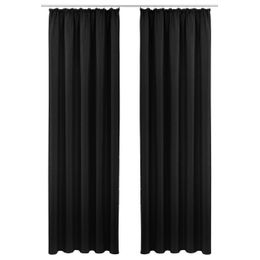 Vorhang OTTO HOME, B:130cm H:145cm, schwarz, Polyester, Polyester, Wohnzimmer, Gardinen, "SOLA", Breite:130 cm, 1 Schal, einfarbig, Verdunkelung