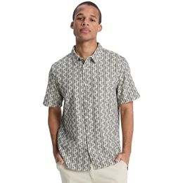 Kurzarmhemd Quiksilver "Horizons", Herren, Gr. XL, US-Gr&ouml;&szlig;en, grau (bone horizons), Obermaterial: 100% Baumwolle., Hemden