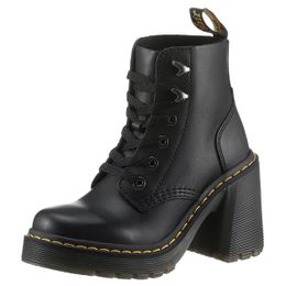 Dr. Martens Damen Schn&uuml;rboots "Jesy", Gr. 43, schwarz, Leder, Schuhe, Blockabsatz, Stiefelette mit modischen Metall Eyelets