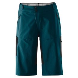 Gonso Damen Radhose "CASINA", blau, Gr. 34, 78% Polyamid, 11% Polyester, 11% Elastan, Hosen, Aufgesetzte Packing-Taschen, strapazierf&auml;hig und leicht