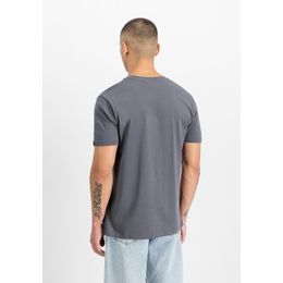 Herren T-Shirt "Foam ML T-Shirt"grauschwarz, Gr. L, Alpha Industries, Obermaterial: 100% Baumwolle, Shirts