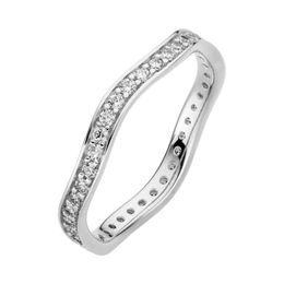OROLINO Damen Fingerring "333/- Wei&szlig;gold glanz synth. Zirkonia", 050 (15,9), Gold, wei&szlig;, Gold, Fingerringe