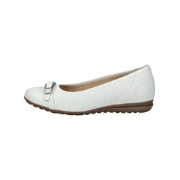 Gabor COMFORT Damen Ballerina "Gabor Comfort Ballerinas Glattleder", Gr. 40,5wei&szlig;, Glattleder, Schuhe