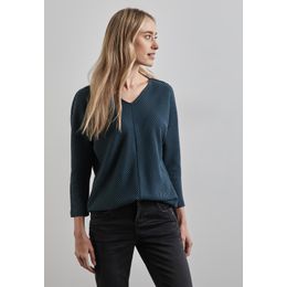Street One Damen 3/4-Arm-Shirt, gr&uuml;n, Gr. 36, unifarben, Stoff, 68% Polyester, 18% Baumwolle, 12% Viskose, 2% Elasthan, Shirts, mit 3/4 &Auml;rmeln