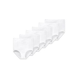 Schiesser Damen Slip "Slip Cotton Essentials 6P 6er Pack", Gr. M, wei&szlig;, Obermaterial: 100% Baumwolle CO., Unterhosen