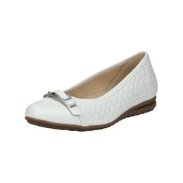 Gabor COMFORT Damen Ballerina "Gabor Comfort Ballerinas Glattleder", Gr. 40wei&szlig;, Glattleder, Schuhe
