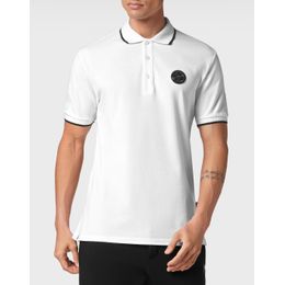 Plein Sport Herren Poloshirt "Poloshirt", wei&szlig;, Gr. L, Obermaterial: 100% Baumwolle, Shirts