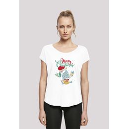 F4NT4STIC Damen T-Shirt "Disney Arielle die Meerjungfrau Merry Christmas", wei&szlig;, Gr. S, Obermaterial: 100% Baumwolle, Shirts, Print