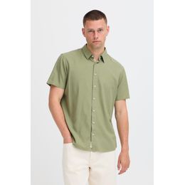 Kurzarmhemd Blend "BHBOBBY LINEN S/S", Herren, Gr. M, N-Gr, oil gr&uuml;n, Web, Obermaterial: 55% Leinen, 45% Viskose, unifarben, regular fit, Hemden