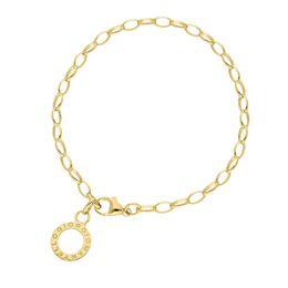 Damen Charm-Armband "mit Schriftzug zum Einh&auml;ngen von Charms, Silber 925", 19cm, Silber 925 (Sterlingsilber), gold, Giorgio Martello MILANO, Silber