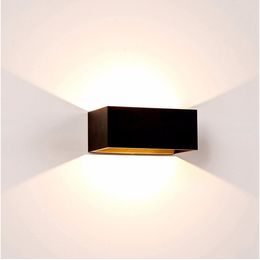 HAVIT LIGHTING LED Au&szlig;en-Wandleuchte "MIA", Energieeffizienz: G (A-G), schwarz, 1, H: 8cm, 1 Stk., Leuchten