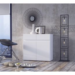 Kommode Home Affaire "Rimini", wei&szlig; (wei&szlig;, wei&szlig;), B:90cm H:86cm T:40cm, FSC-zertifizierter Holzwerkstoff, Sideboards, Kommode, Breite 90 cm