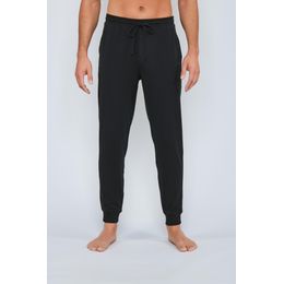 JOOP! Jogger Pants JOOP "Comfort", Herren, Gr. XL, N-Gr, schwarz, Obermaterial: 95% Baumwolle, 4% Elasthan, 1% sonstige Fasern, unifarben, Basic lang, Hosen, Tunnelzug, Bindeband, Eingriff-Taschen, Jersey-Qualit&auml;t