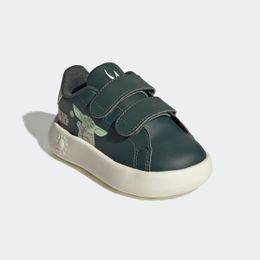 Klettschuh adidas Sportswear "ADVANTAGE MANDALORIAN CF I", Kinder, Gr. 25, wei&szlig; (legend ivy, sanftes wei&szlig;, mist jade), Synthetik, Textil, Schuhe Klettschuh, Design auf den Spuren des adidas Stan Smith, f&uuml;r Kinder