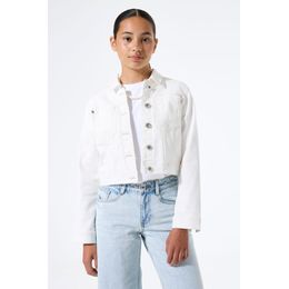 Jeansjacke Garcia, M&auml;dchen, Gr. 140/146, wei&szlig;, Denim/Jeans, Obermaterial: 91% Baumwolle, 7% Polyester, 2% Elasthan, regular fit kurz, B&uuml;ndchen, Jacken Jeansjacke, mit Brusttaschen, for Girls