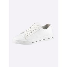 Andrea Conti Damen Sneaker, Gr. 42wei&szlig;, Glattleder, Leder, Rindsleder, Schuhe
